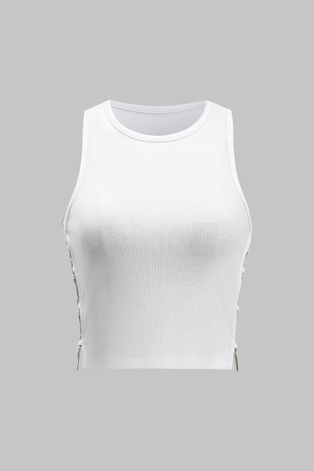 Metallic Ring Cut Out Top – Micas