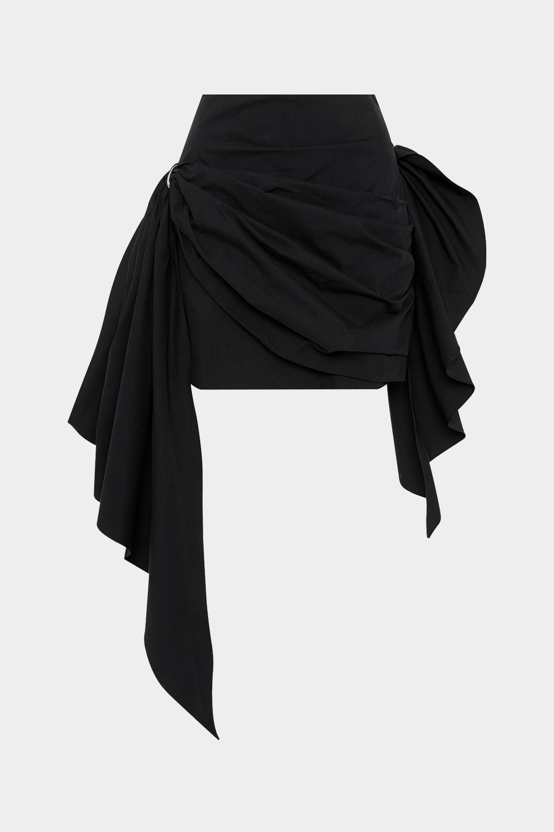 Solid Tie Up Ruched Skirt – Micas