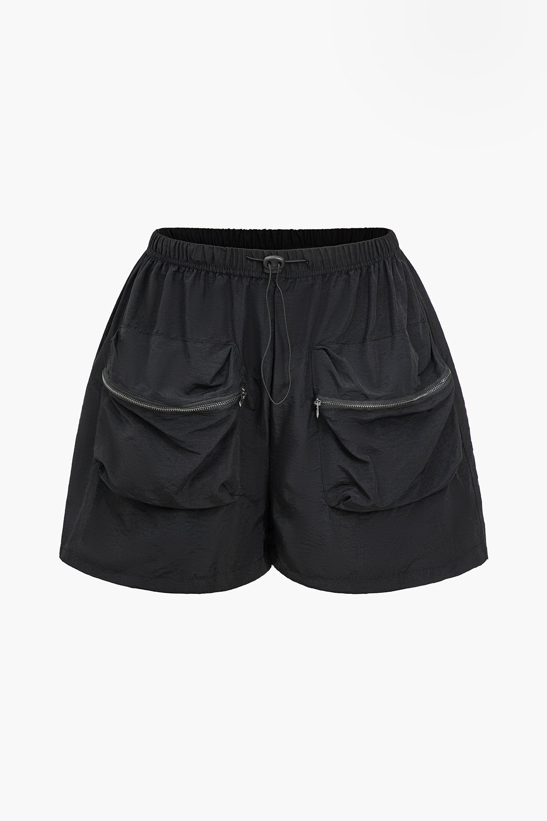 Solid Pocket Drawstring Zipper Shorts – Micas