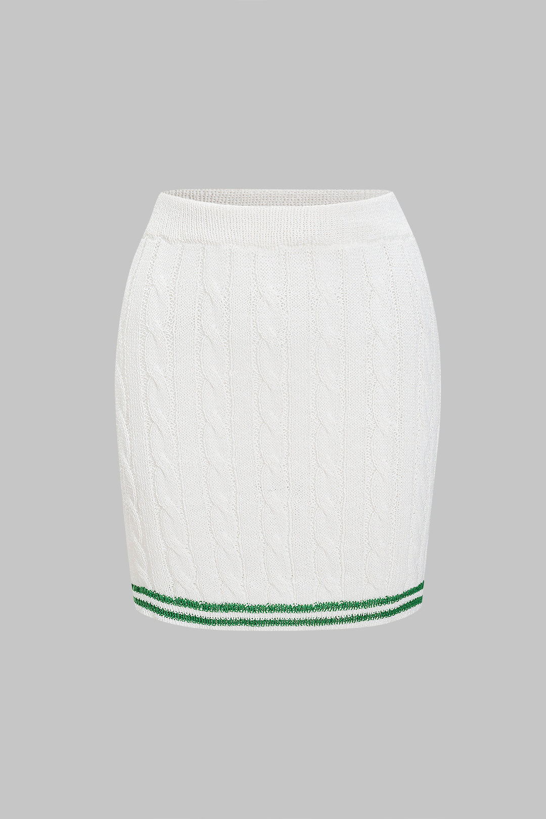 Basic Contrast Knit Skirt – Micas