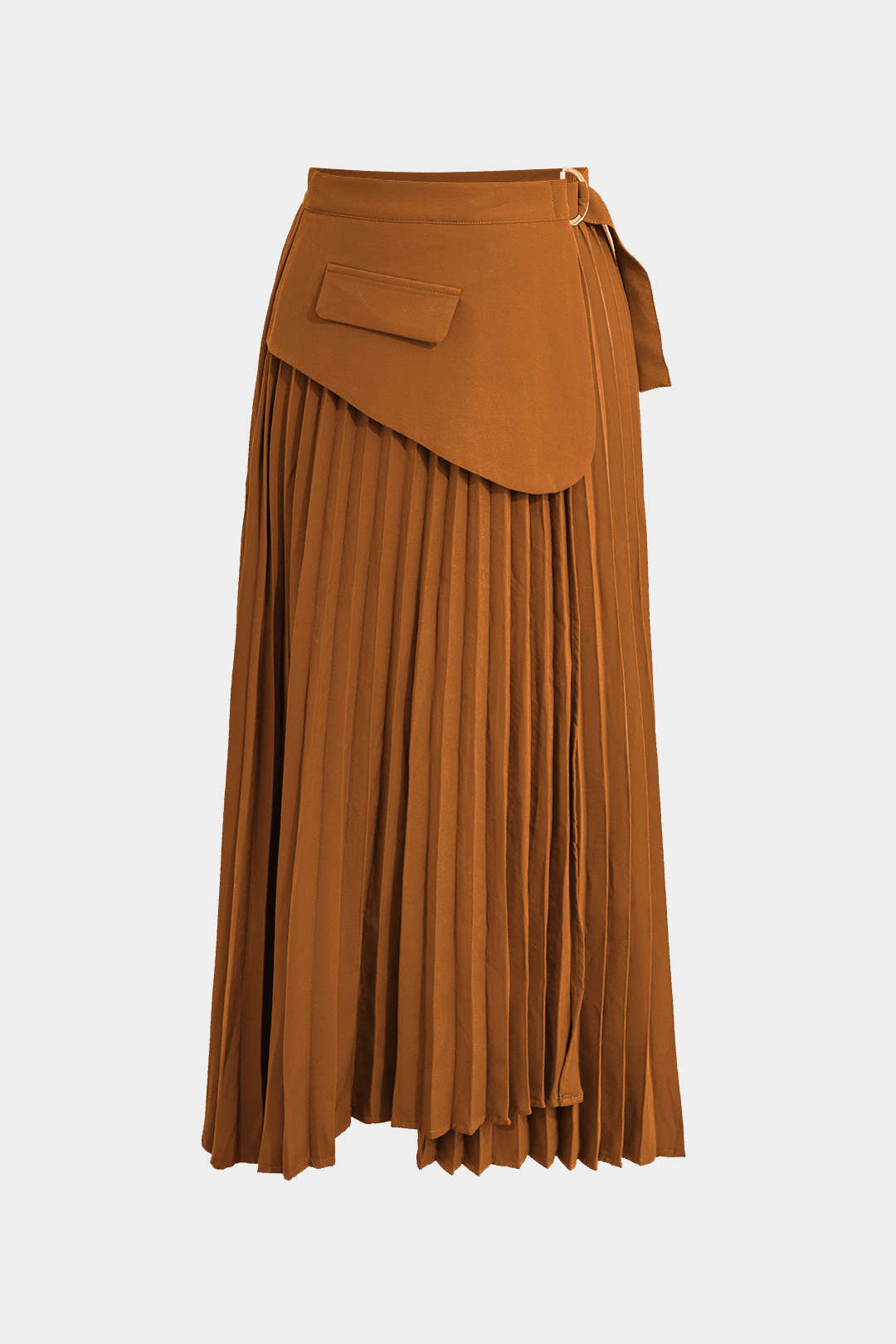 Solid Asymmetrical Pleated Skirt – Micas