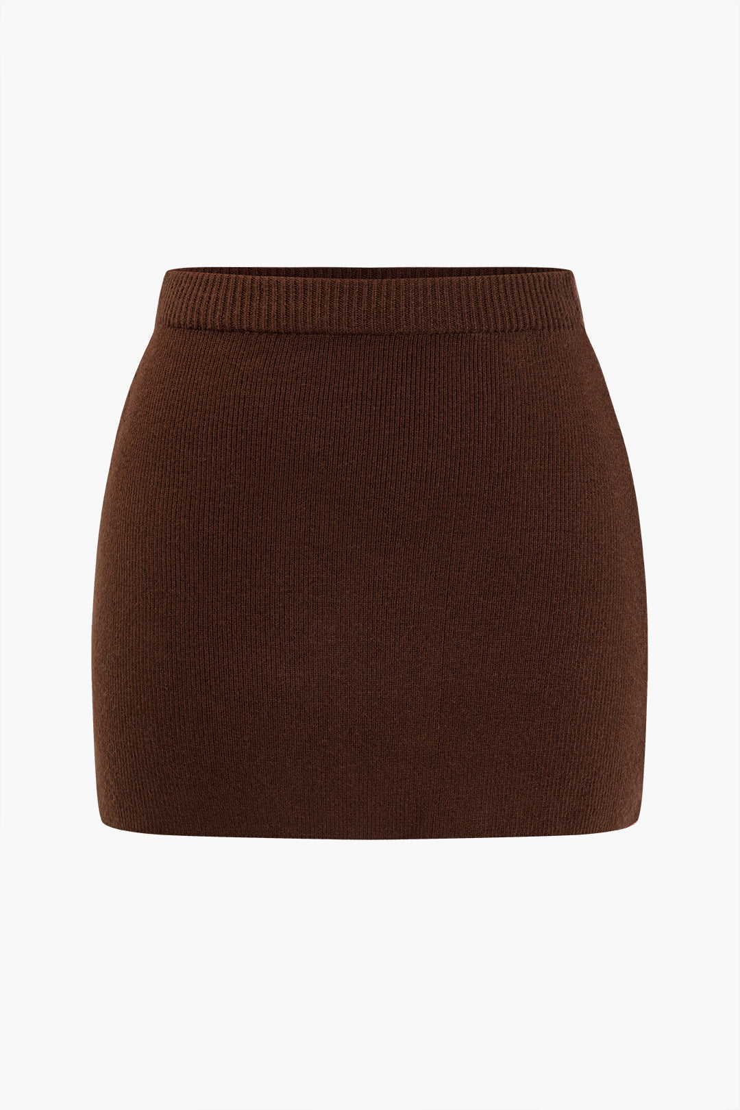 Plus Size Solid Knit Mini Skirt – Micas