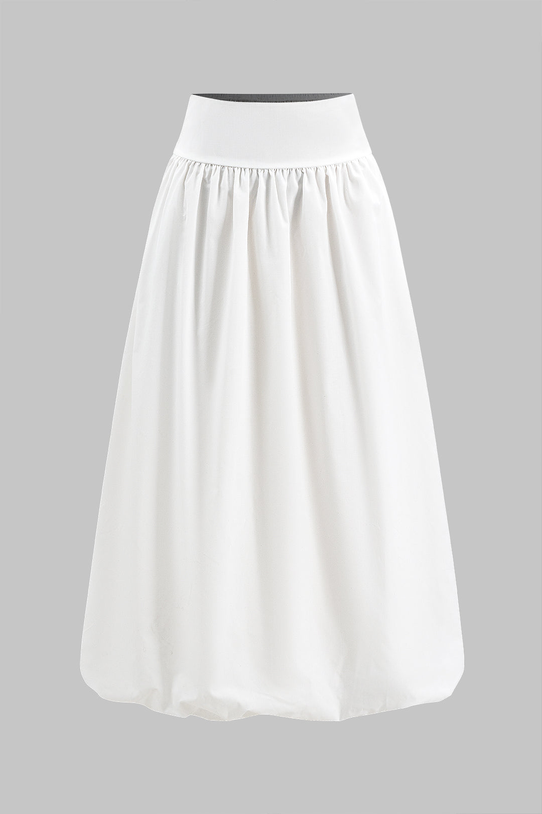 Solid Ruched Puff Skirt – Micas