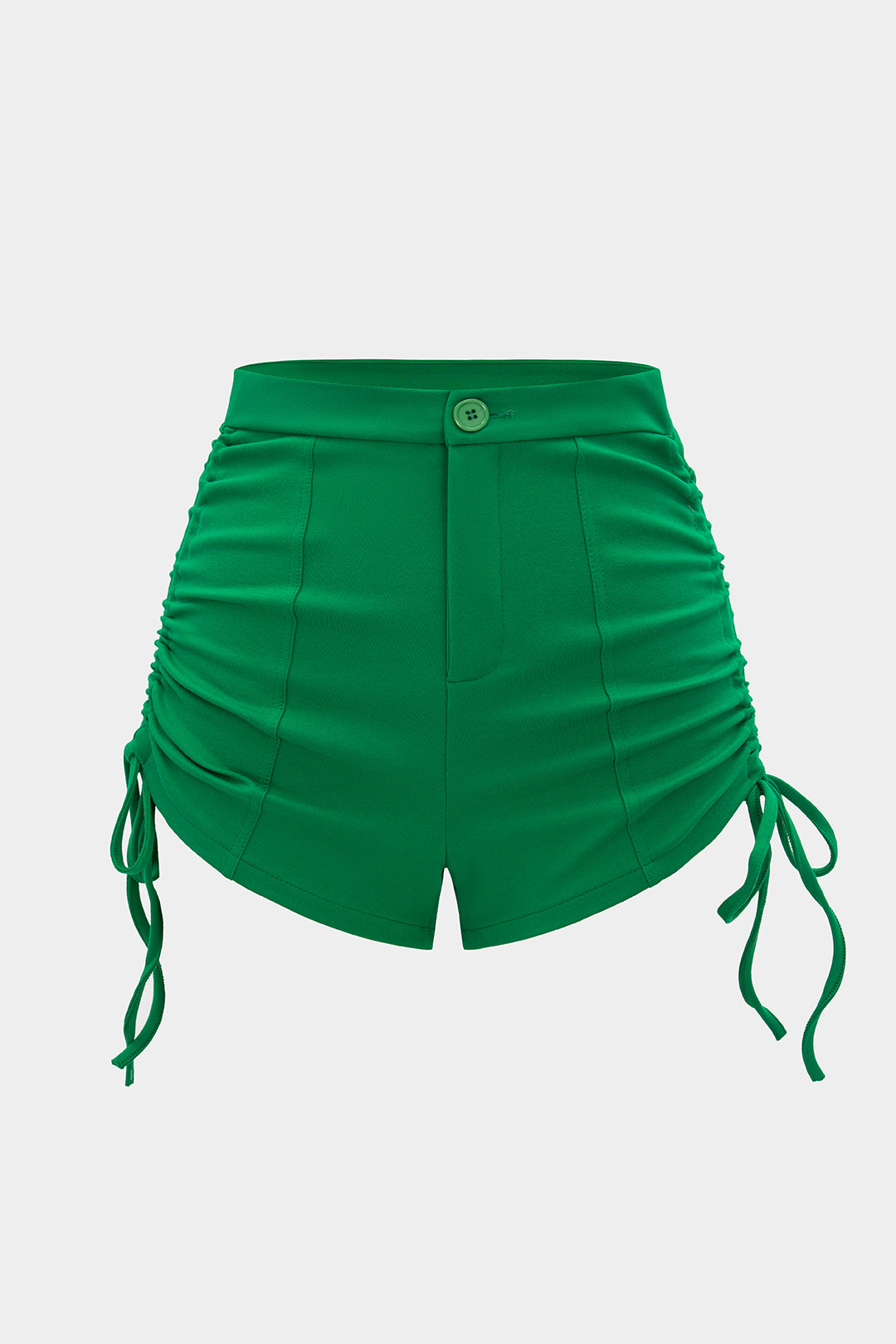 Drawstring Ruched Button Shorts – Micas