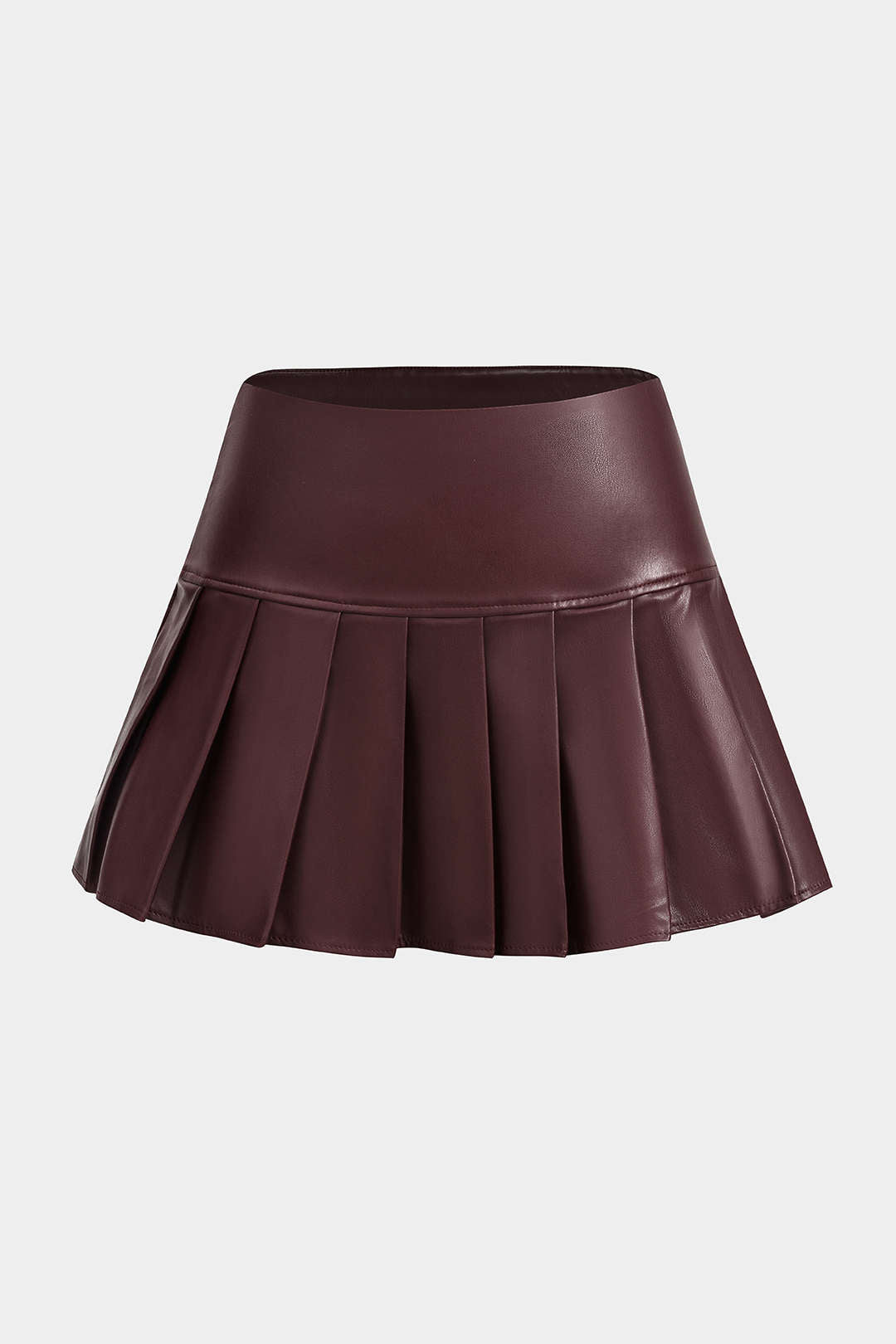 Faux Leather Pleated Skirt – Micas