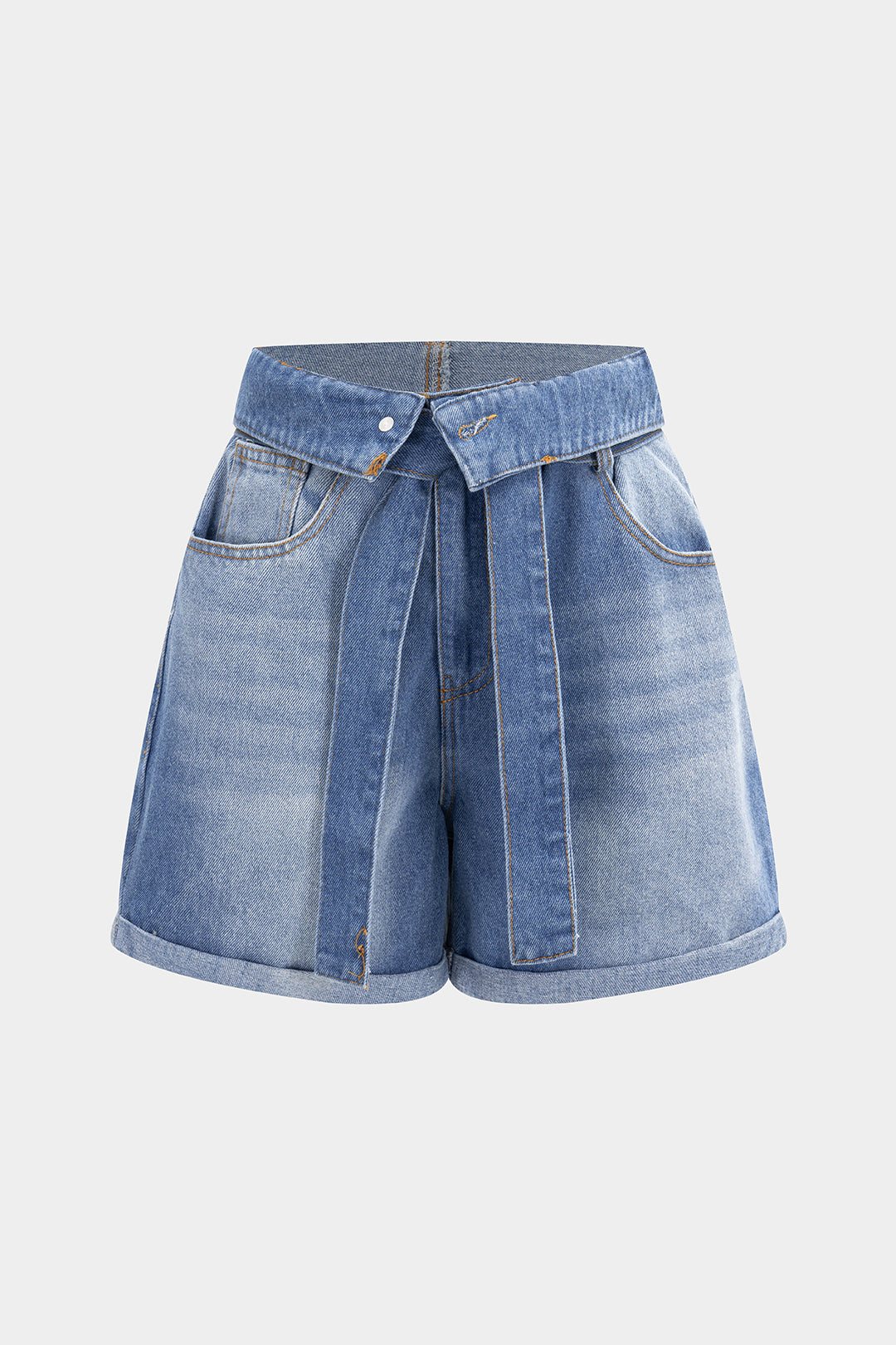 Denim Belted Shorts – Micas