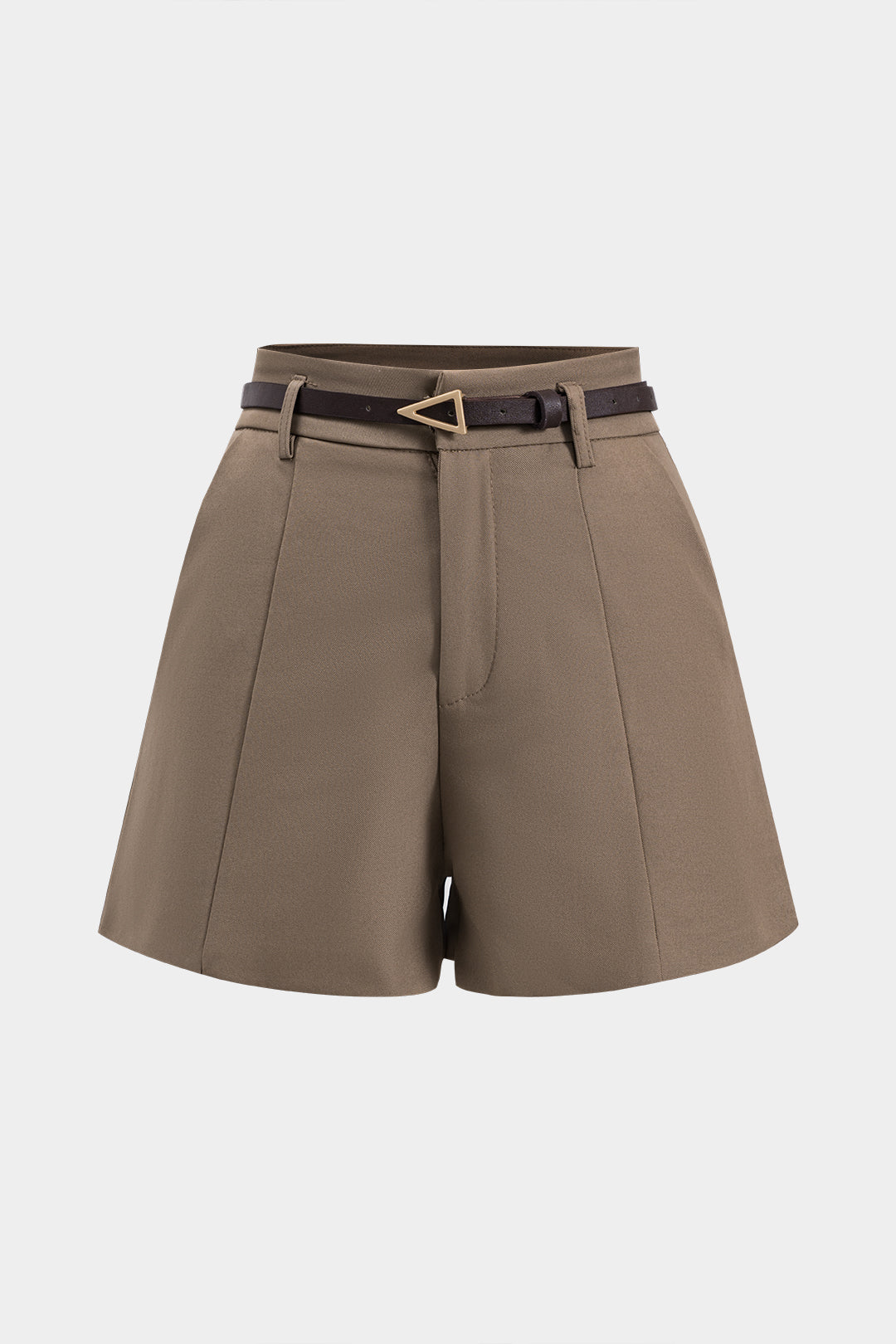 Solid Belted Pocket Shorts – Micas