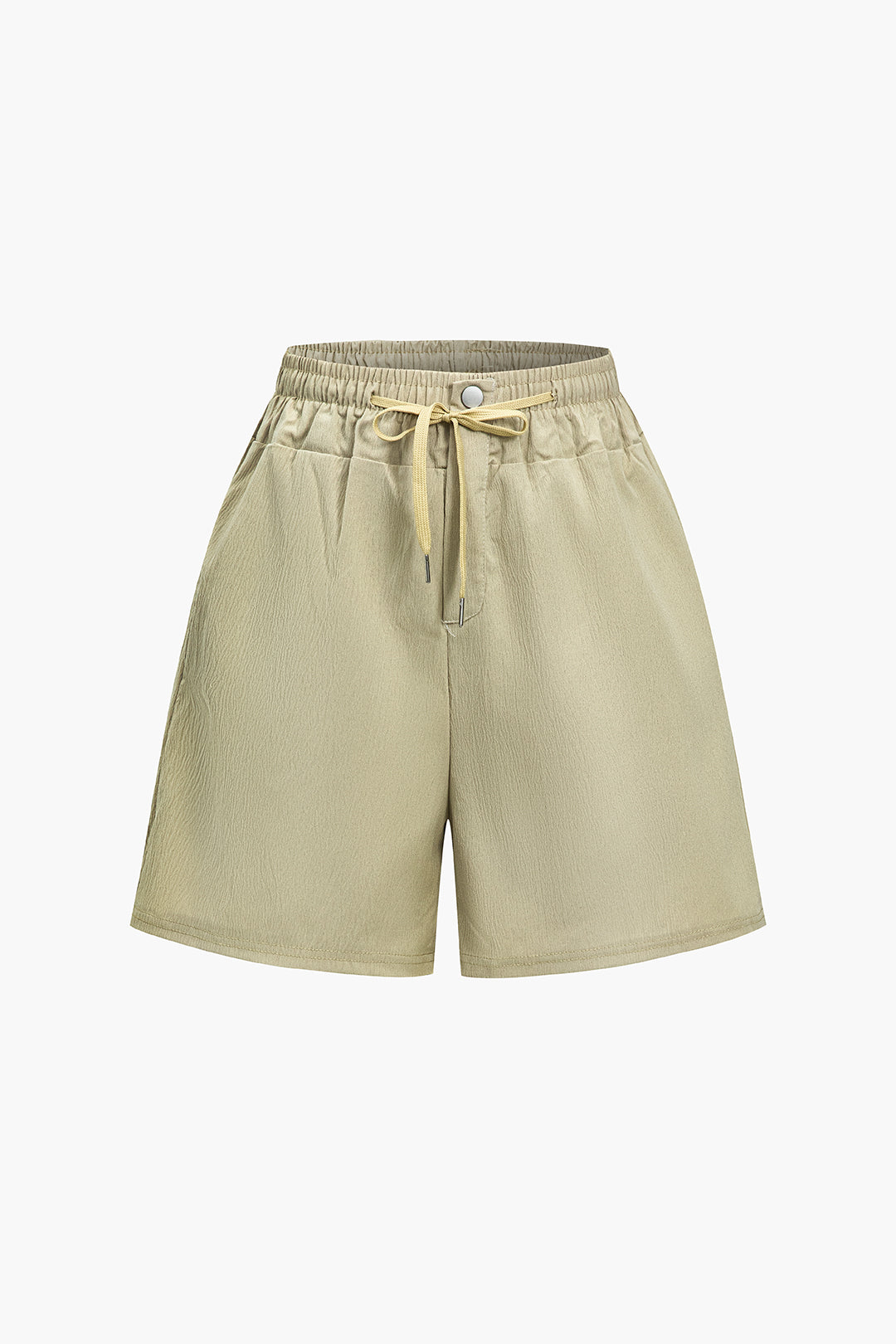 Solid Tie-Up High Waist Shorts – Micas
