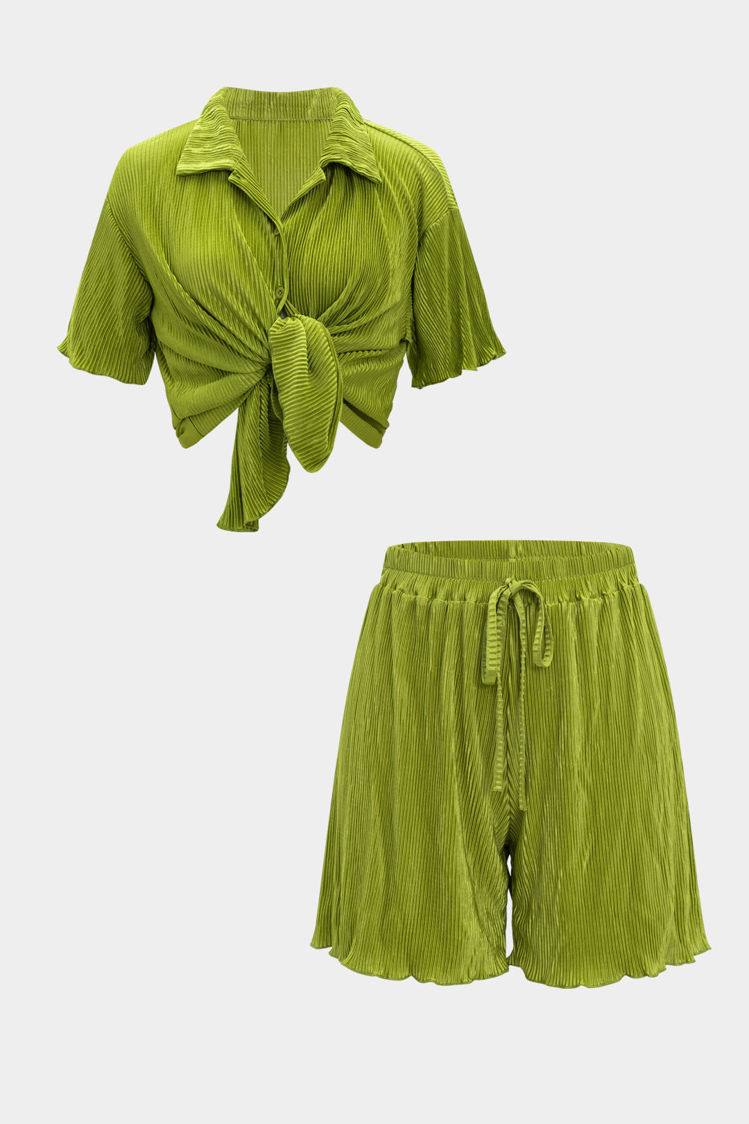 Pleated Top And Shorts Set – Micas