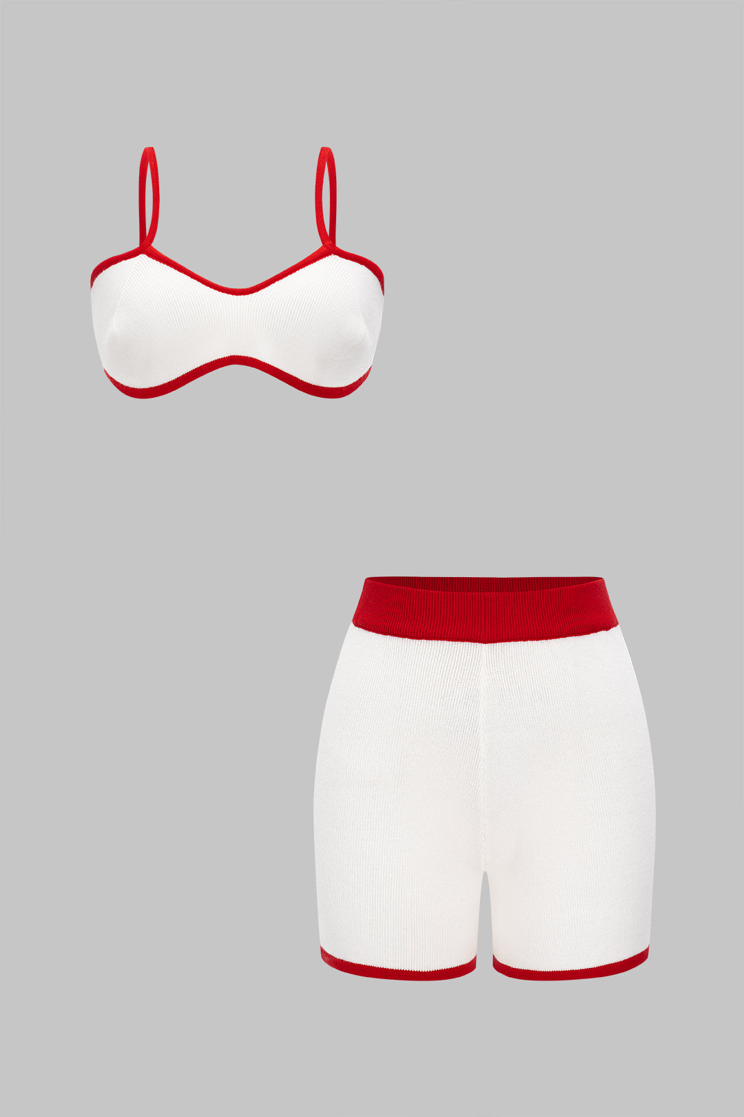 Knit Contrast Cami Top And Shorts Set – Micas