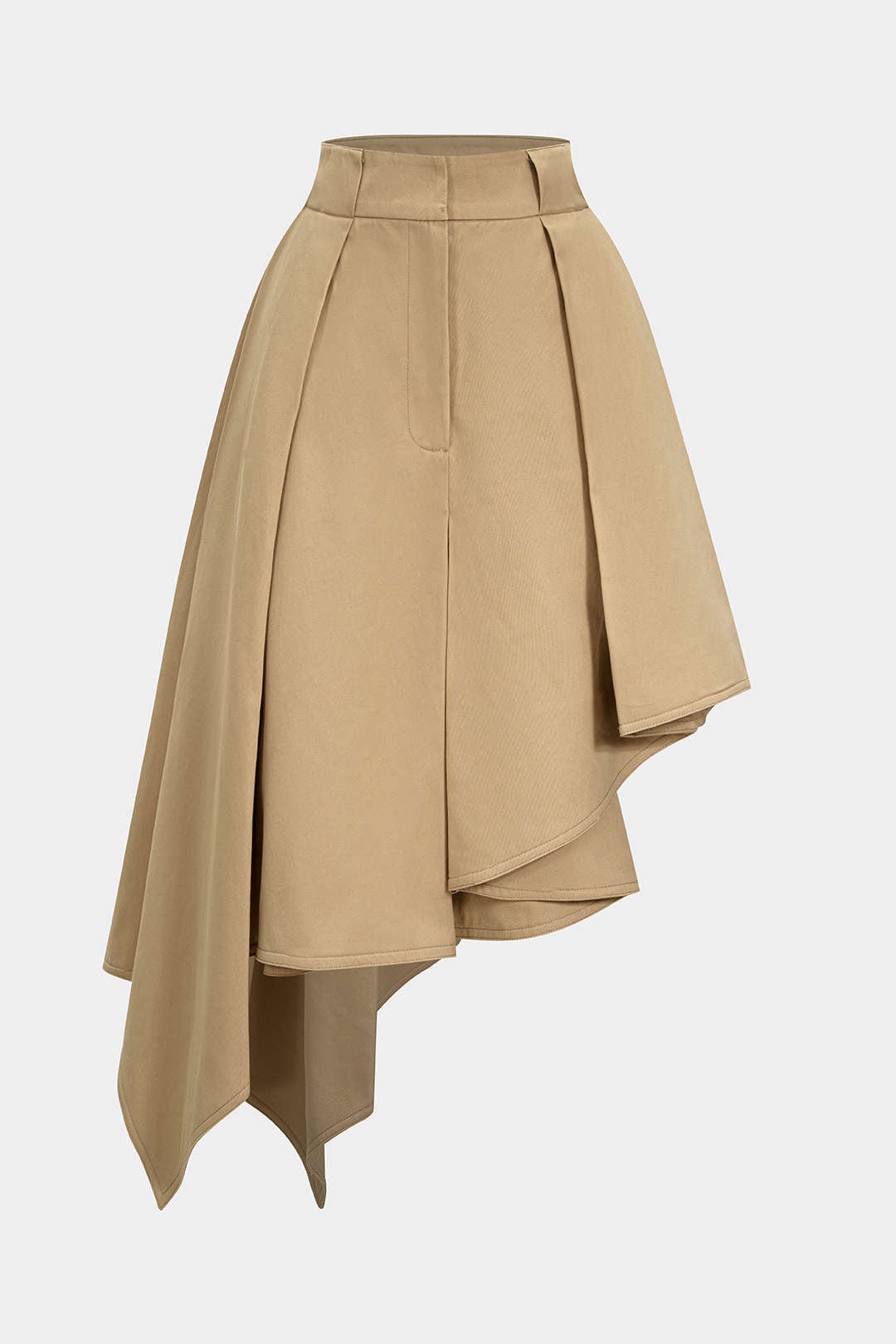 Solid Ruffle Hem Pleated Skirt – Micas