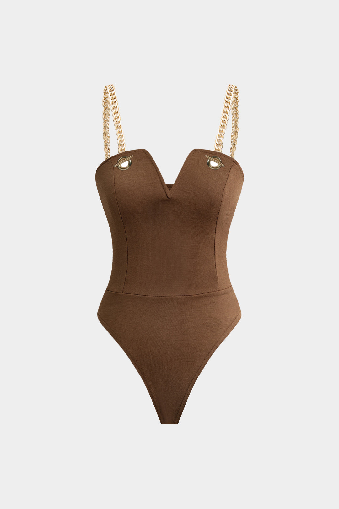 Metallic Ring Sleeveless Bodysuit – Micas