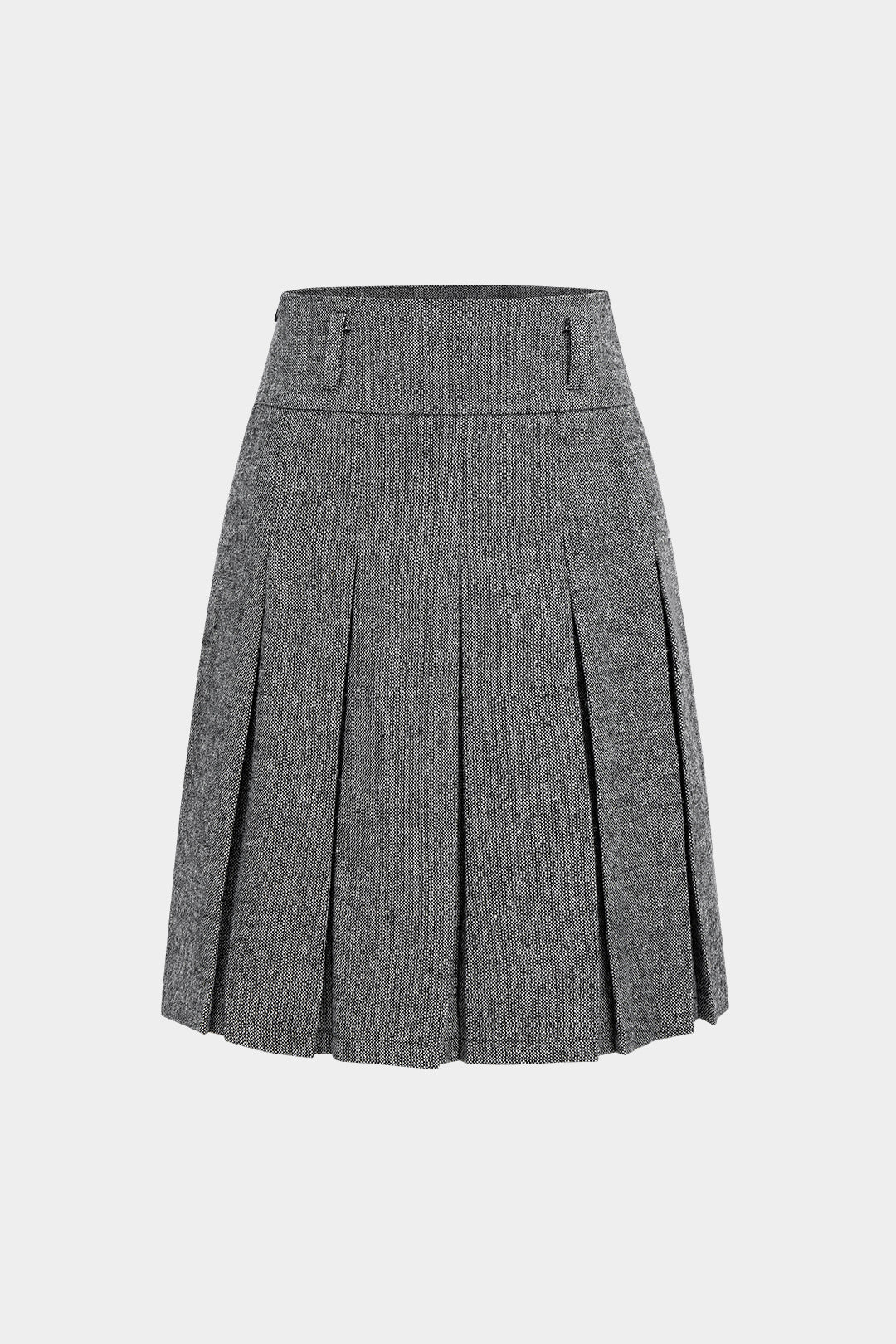 Solid Texture Pleated Skirt – Micas