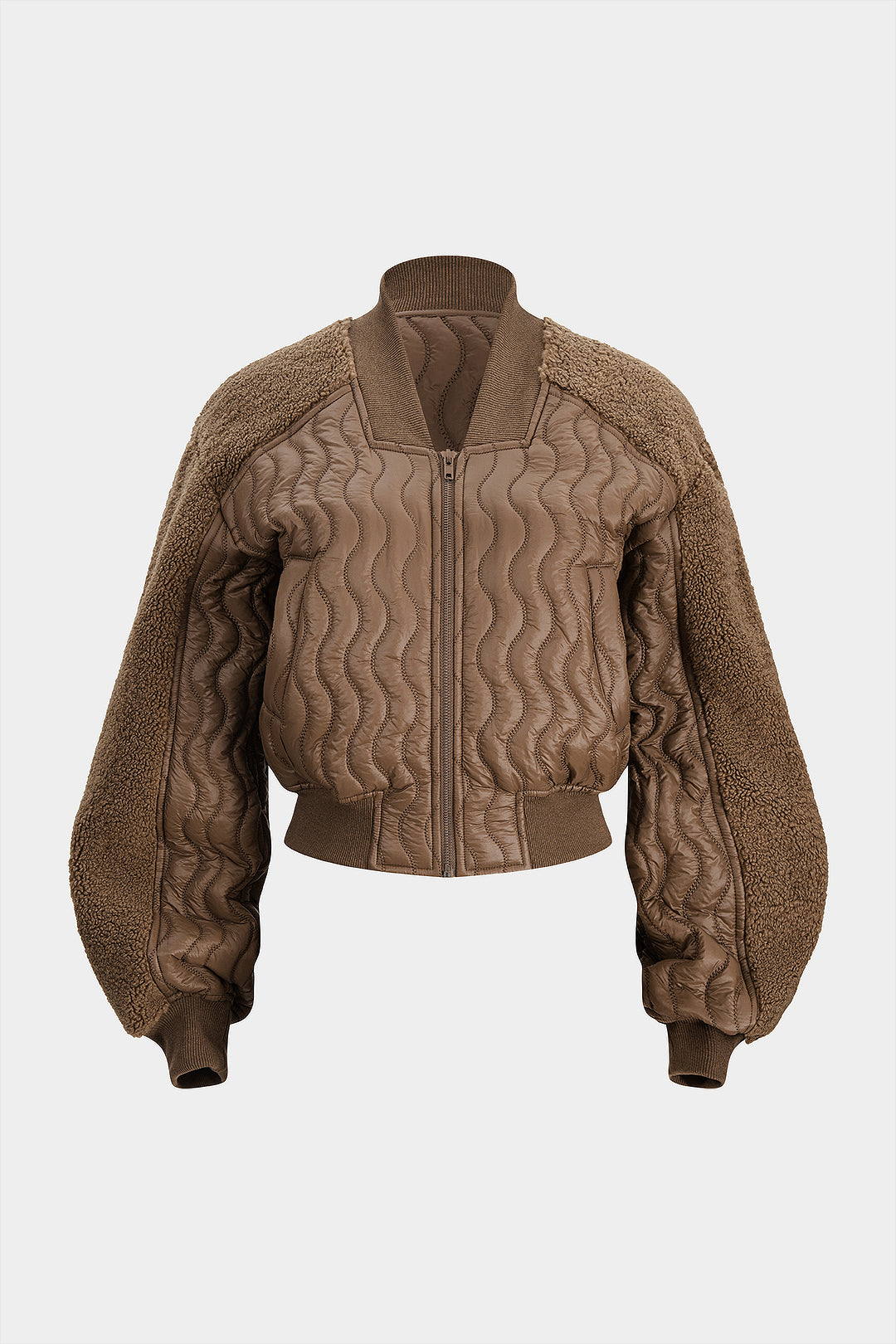 Quilted Patchwork Zipper Padded Jacket – Micas