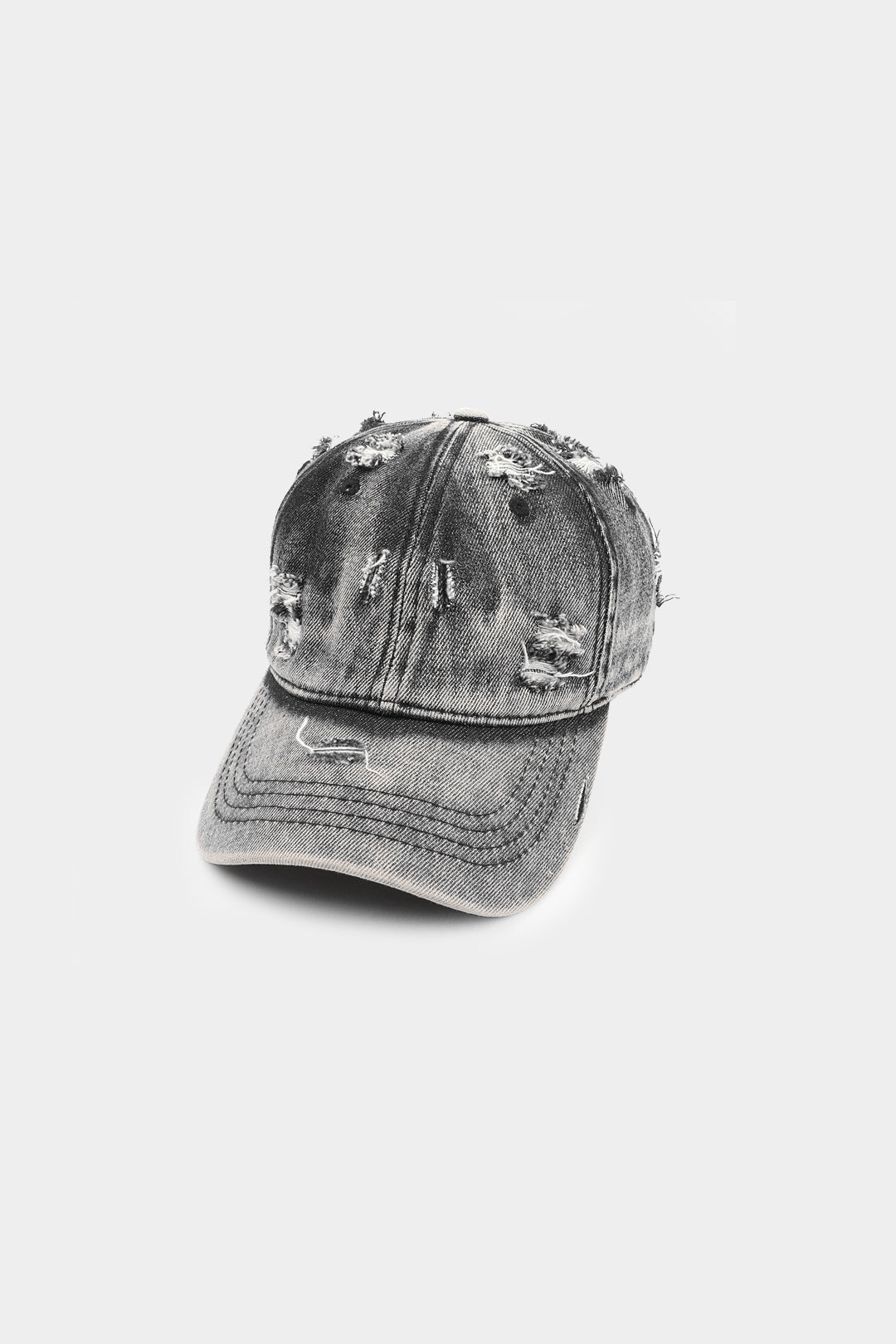 Denim Vintage Washed Distressed Baseball Cap – Micas
