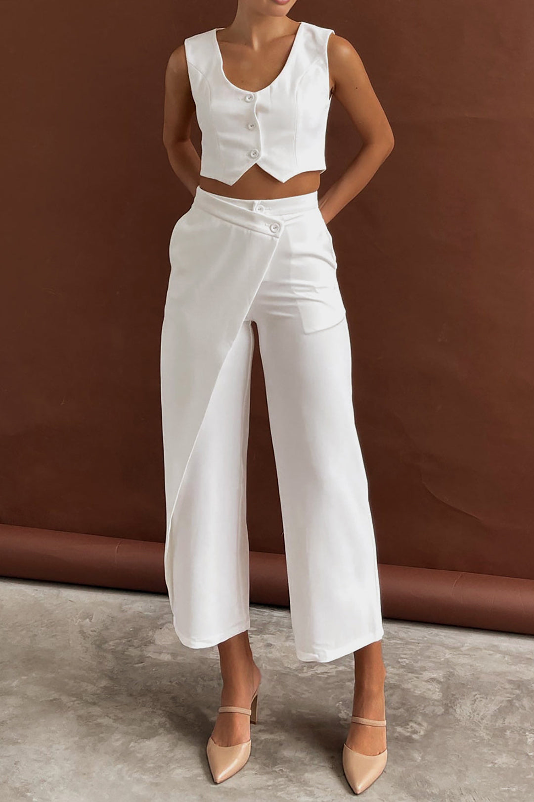 Satin Drawstring Wide Leg Pants – Micas