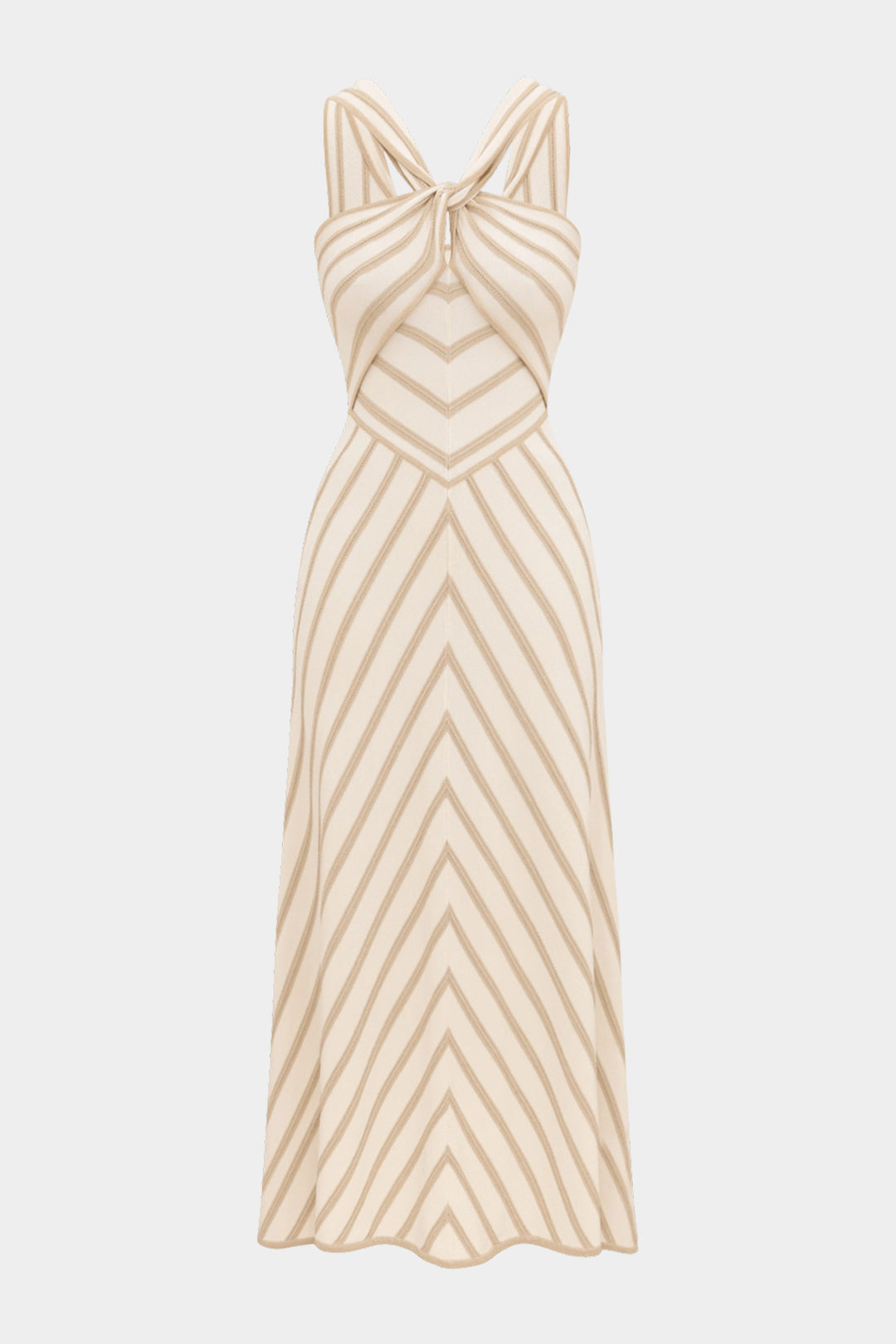 Ruched Sleeveless Round Neck Slit Maxi Dress – Micas