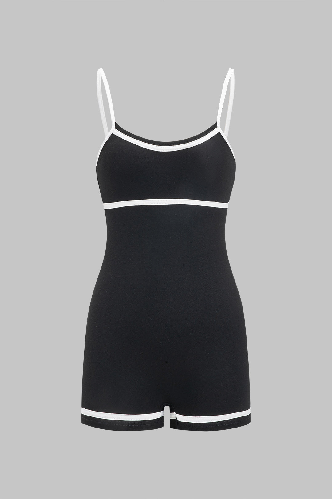 Contrast Binding Sleeveless Romper – Micas