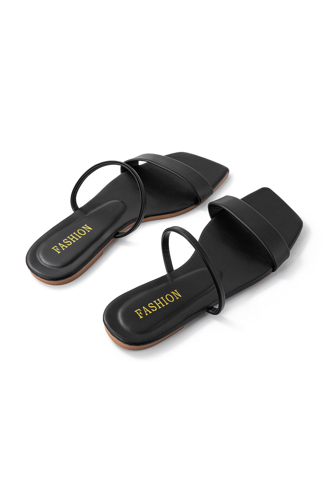 Square Toe Flat Slide Sandals – Micas