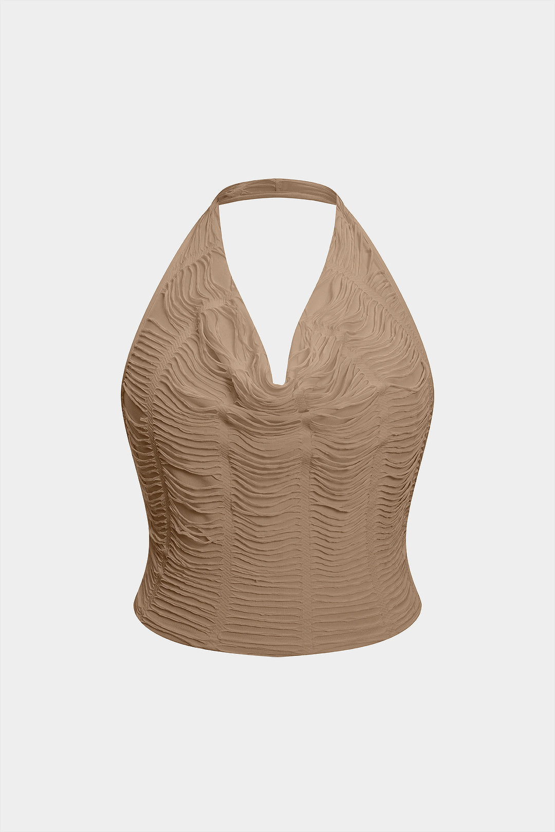 Plus Size Ripped Cowl Neck Halter Backless Tank Top – Micas