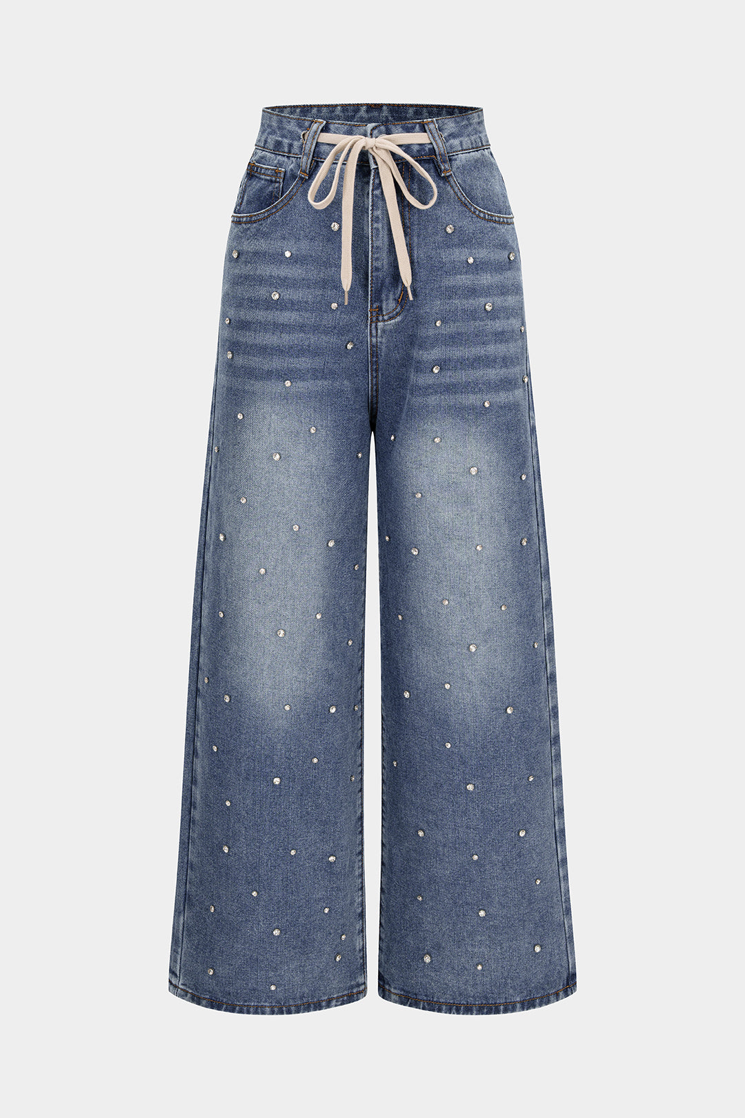 Denim Multiple Button Belted Skirt – Micas