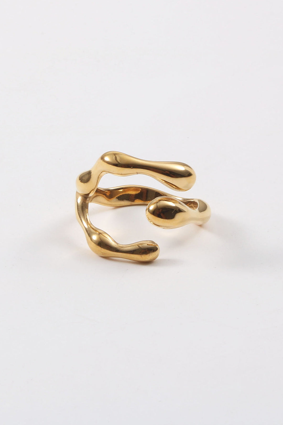 Gold Plated Molten Ring – Micas